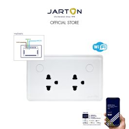 JARTON Wi-Fi ปลั๊กผนัง 2 จุด รหัส 131325 | JARTON